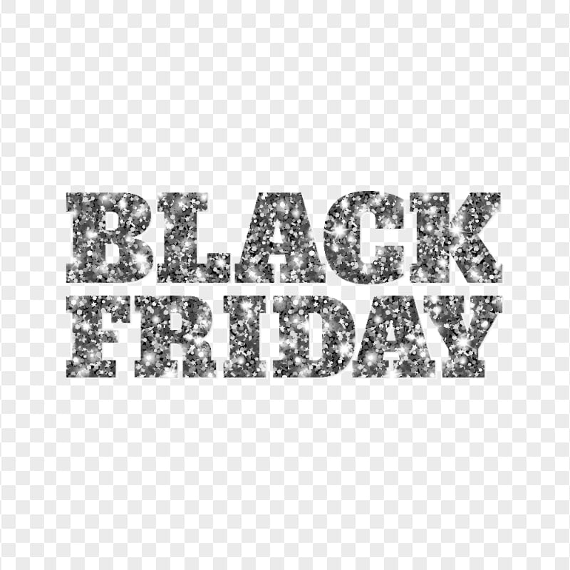 HD Black Friday Text Logo White Glitter PNG | Citypng