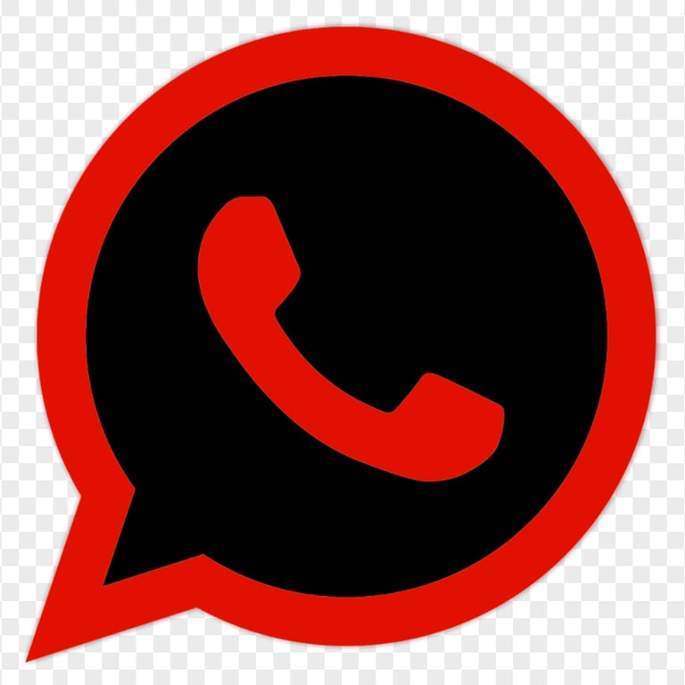 HD Black & Red Wa Whatsapp Logo Icon PNG | Citypng