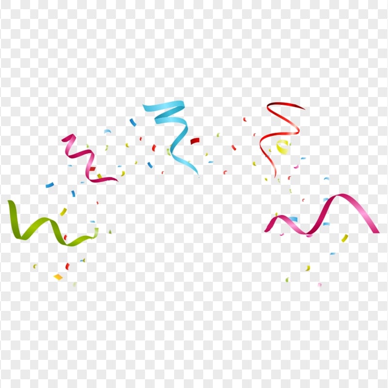 HD Confetti Party Paper Ribbon PNG | Citypng