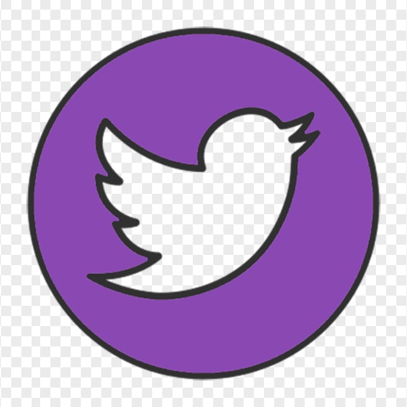 Aesthetic Purple Round Twitter Icon PNG | Citypng