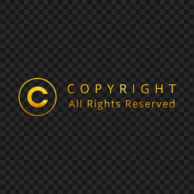 Gold Copyright All Rights Reserved Logo PNG IMG | Citypng