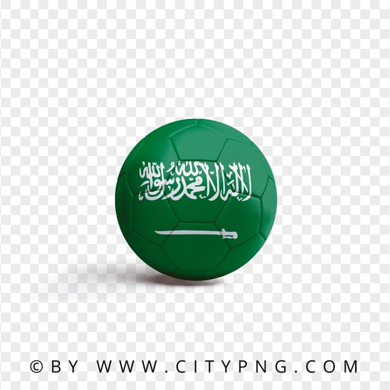 HD Soccer Ball Saudi Arabia Flag PNG | Citypng