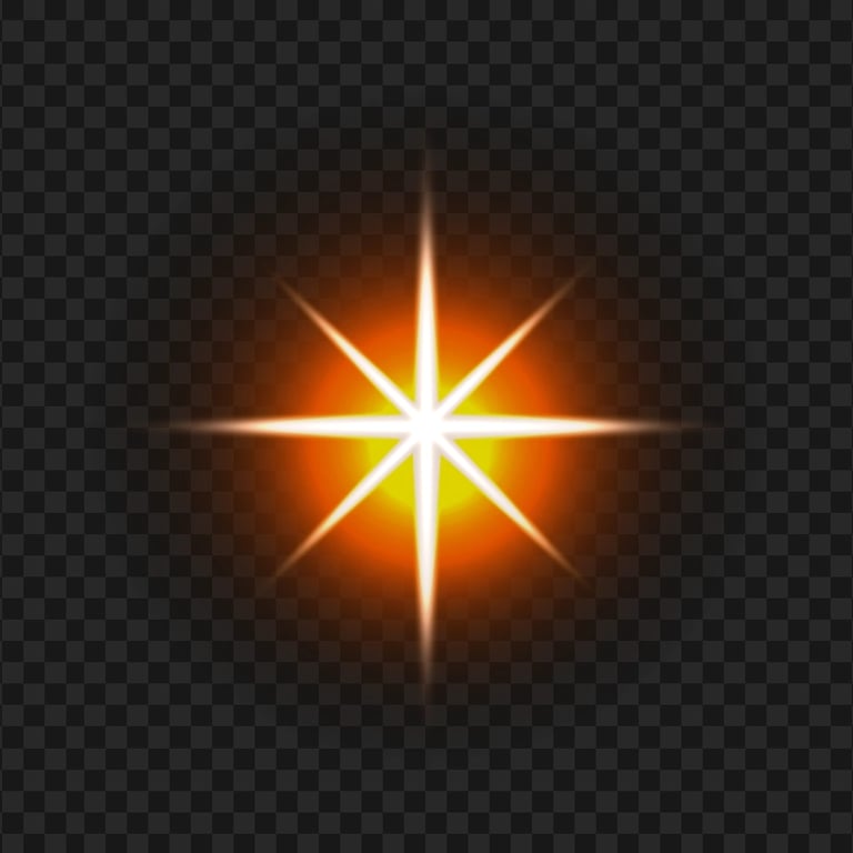 Shining Orange & Yellow Star Effect | Citypng