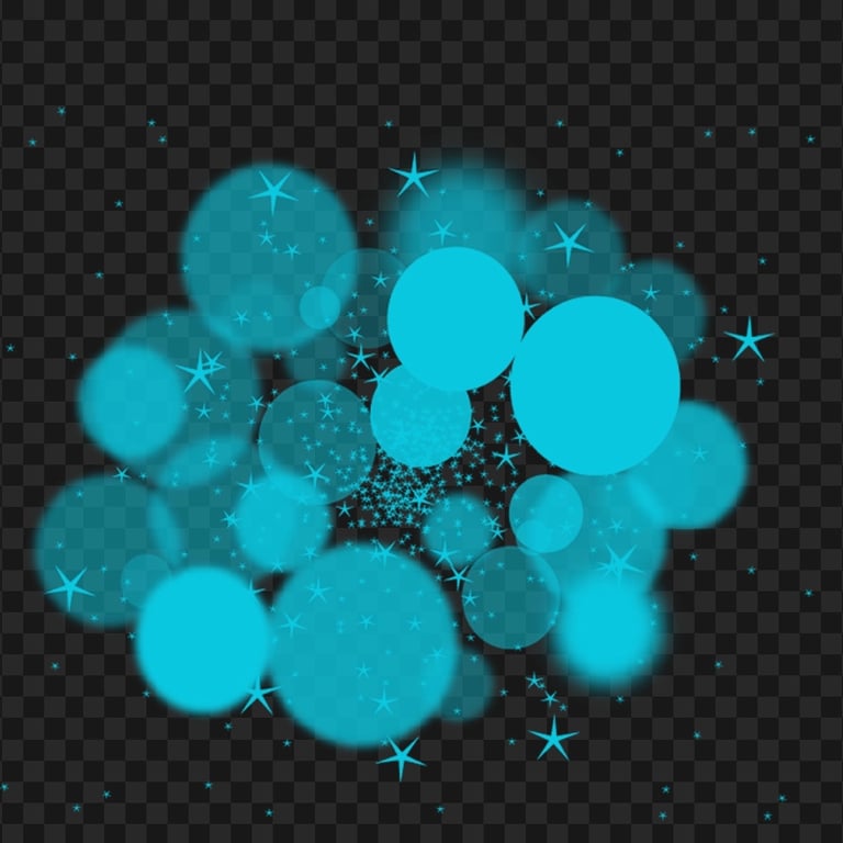 HD Blue Light Bokeh Effect PNG | Citypng