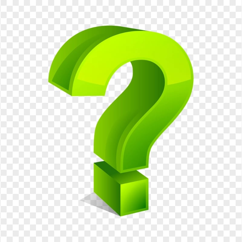 HD Green Question Mark 3D Logo Icon Symbol PNG | Citypng