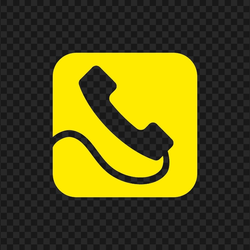 HD Yellow Square Classic Phone Icon Transparent PNG | Citypng
