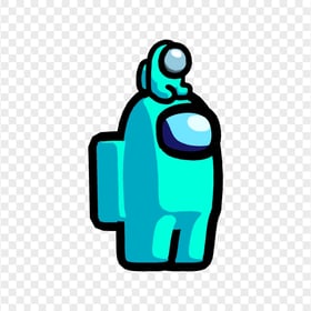 HD Cyan Light Blue Among Us Sitting Pet Dog PNG | Citypng