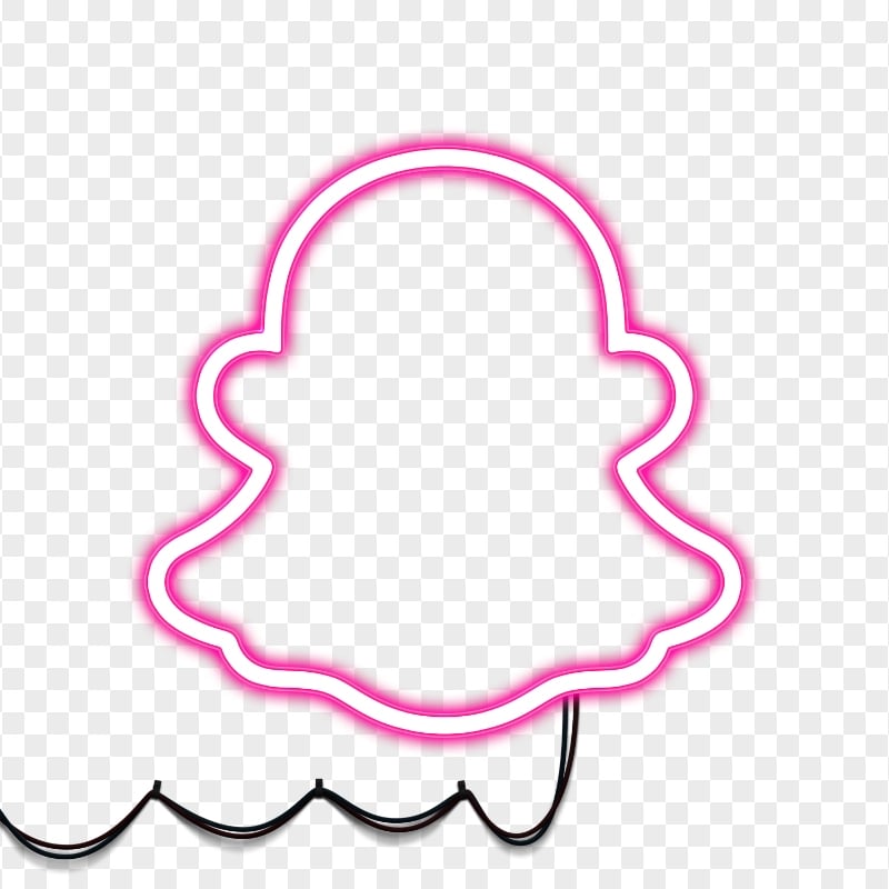 HD Pink Snapchat Neon Logo With El Wire PNG | Citypng