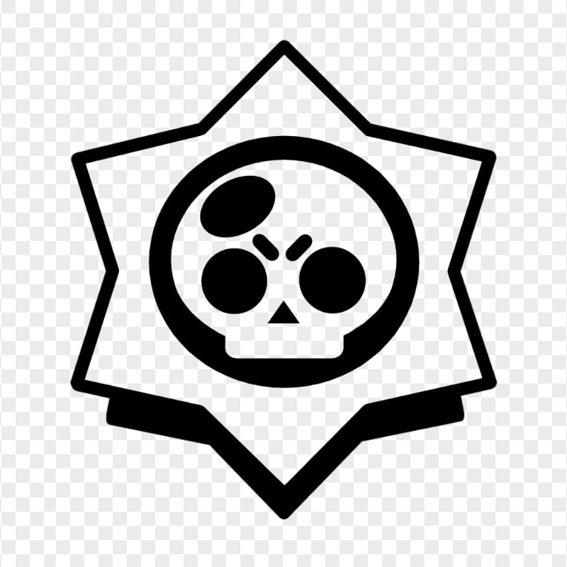 HD Black Outline Brawl Stars Game Logo Icon Symbol PNG | Citypng