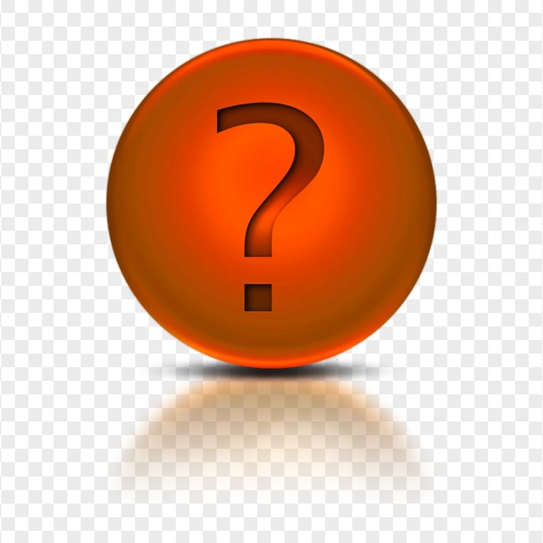 HD PNG Orange Glossy Question Mark Circle Icon Logo | Citypng
