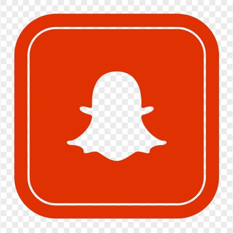HD Red Snapchat Square Logo Icon PNG Image | Citypng