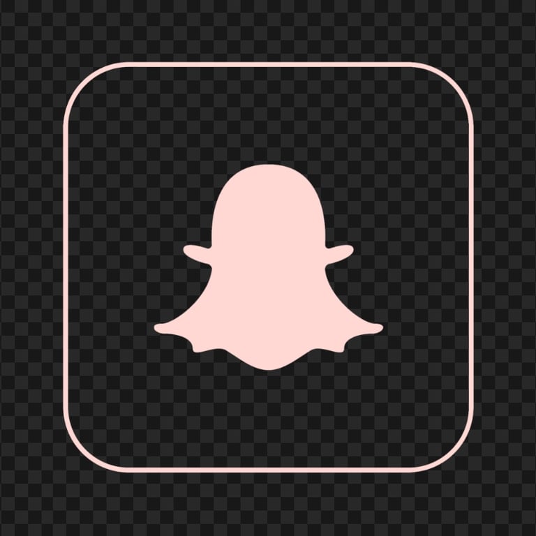 HD Snapchat Square Pink Outline App Icon PNG Image | Citypng