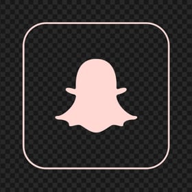 HD Snapchat Pink Outline Circle Round Logo Icon PNG Image | Citypng