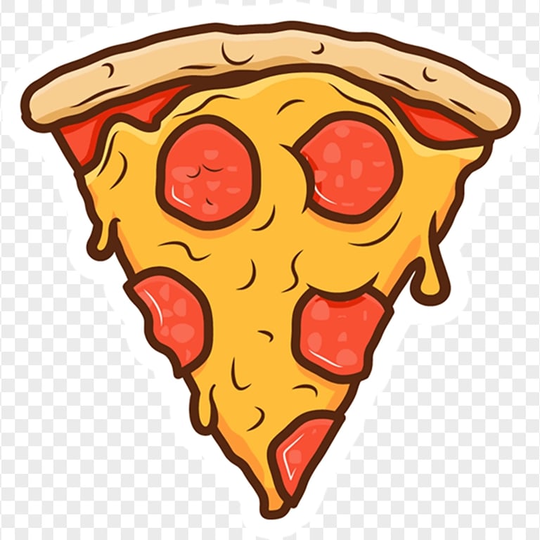 Cartoon Pizza Clipart Pepperoni Pizza Transparent Background | Citypng