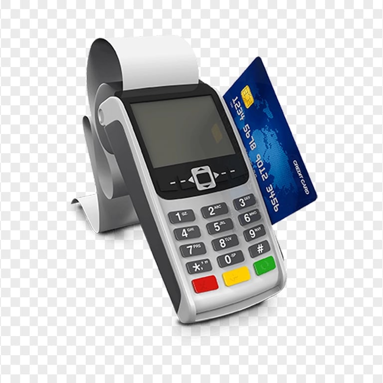 HD POS Credit Card Machine With Card PNG | Citypng