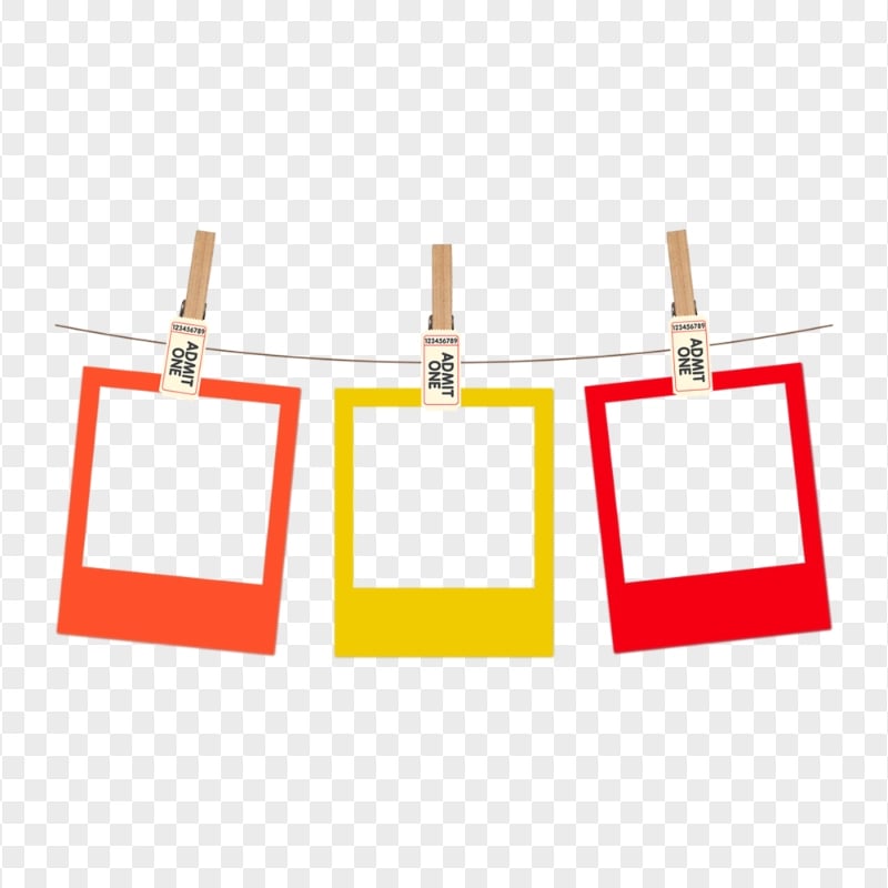 Three Polaroid Hanging Frames PNG Image | Citypng