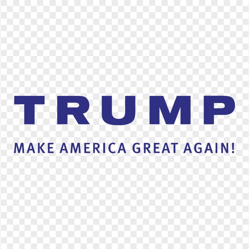 HD Blue Make America Great Again Logo Text Trump | Citypng