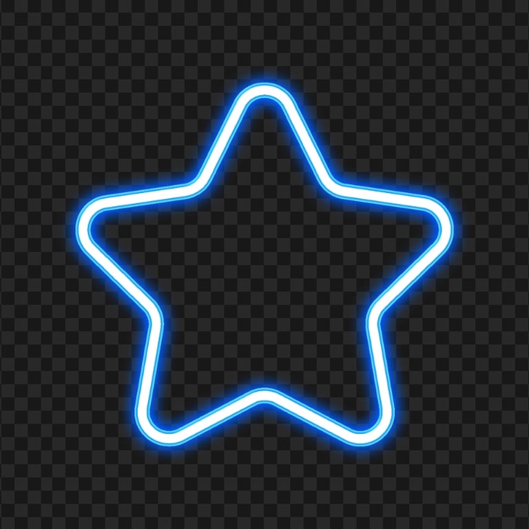 HD Blue Glowing Neon Star PNG | Citypng