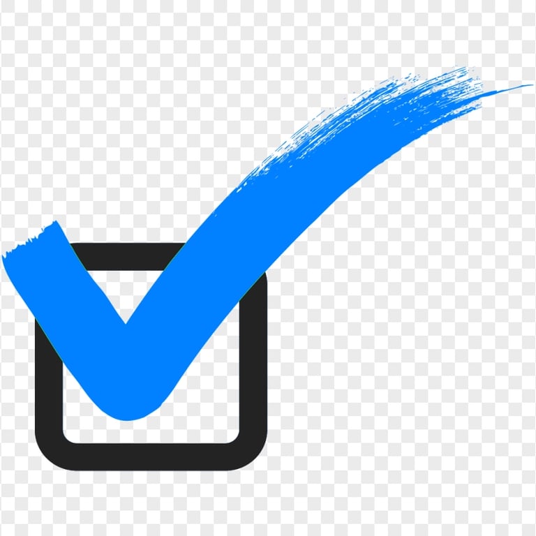 HD Blue Checkbox Tick Mark Icon Transparent PNG | Citypng