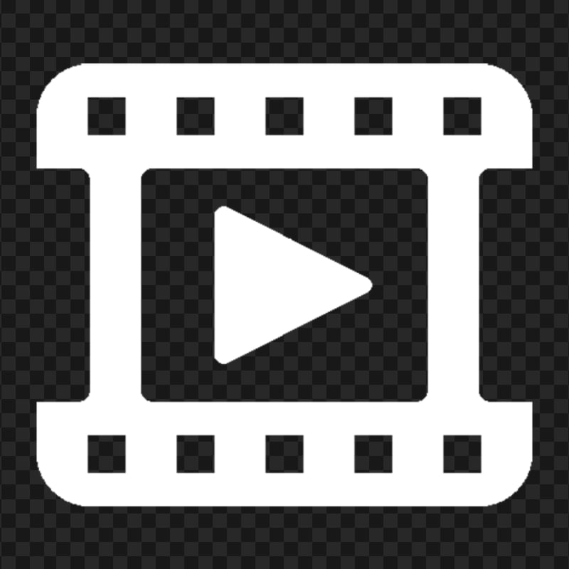 White Video Icon Png