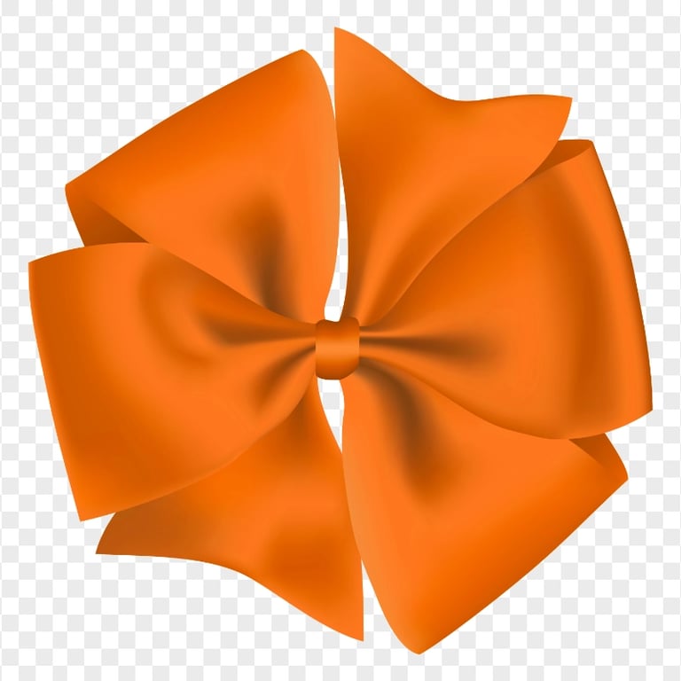 Circular Gift Orange Bow Transparent Background | Citypng