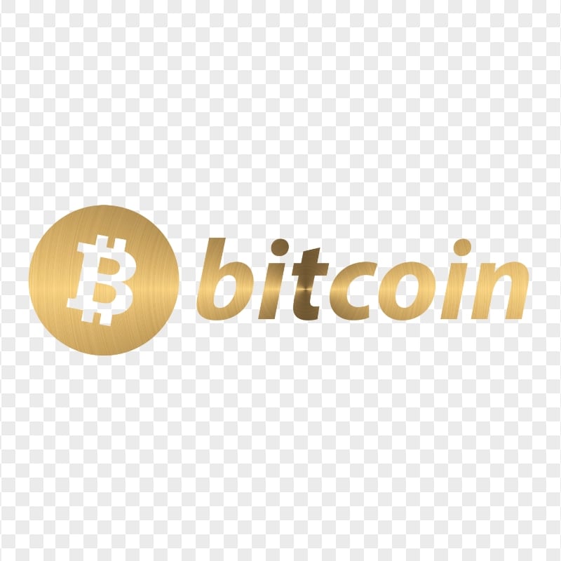HD Gold Metal BTC Bitcoin Text Logo PNG | Citypng
