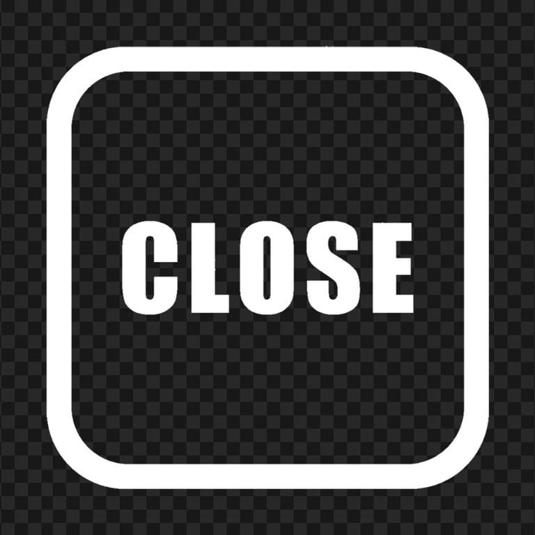 HD Square Close White Button Icon Transparent Background | Citypng