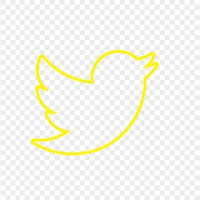 HD Yellow Neon Twitter Aesthetic Logo PNG | Citypng