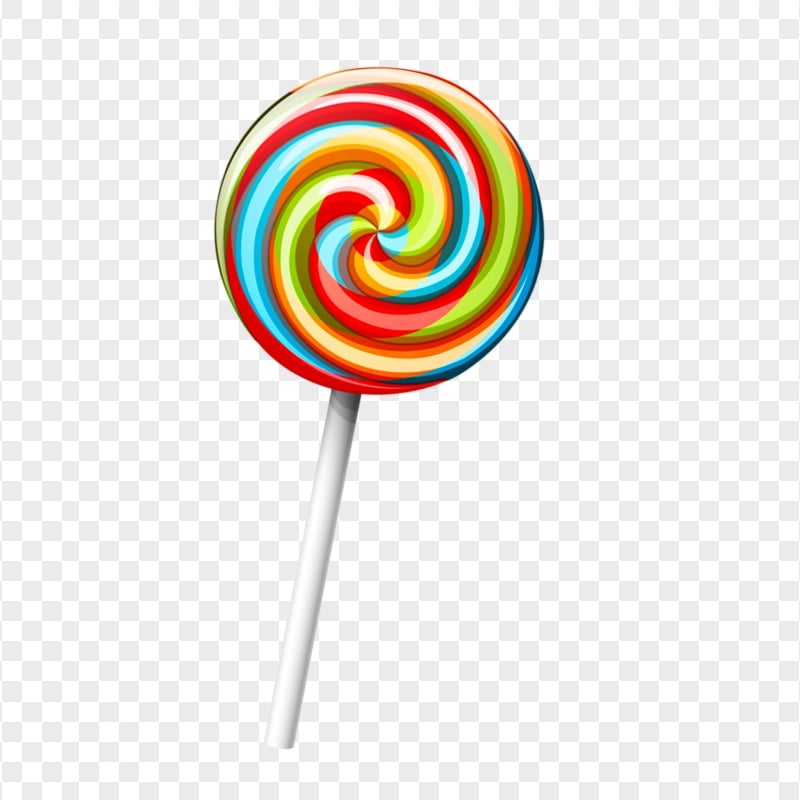 Multicolored Lollipop Candy Vector Illustration PNG | Citypng