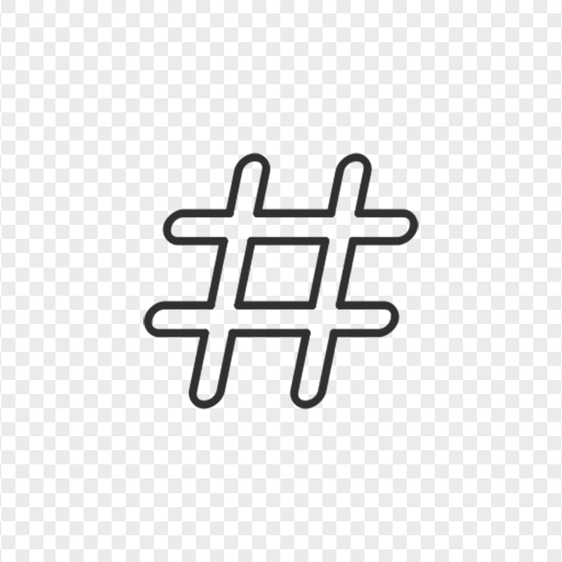 Outline Black Hashtag # Icon Logo | Citypng