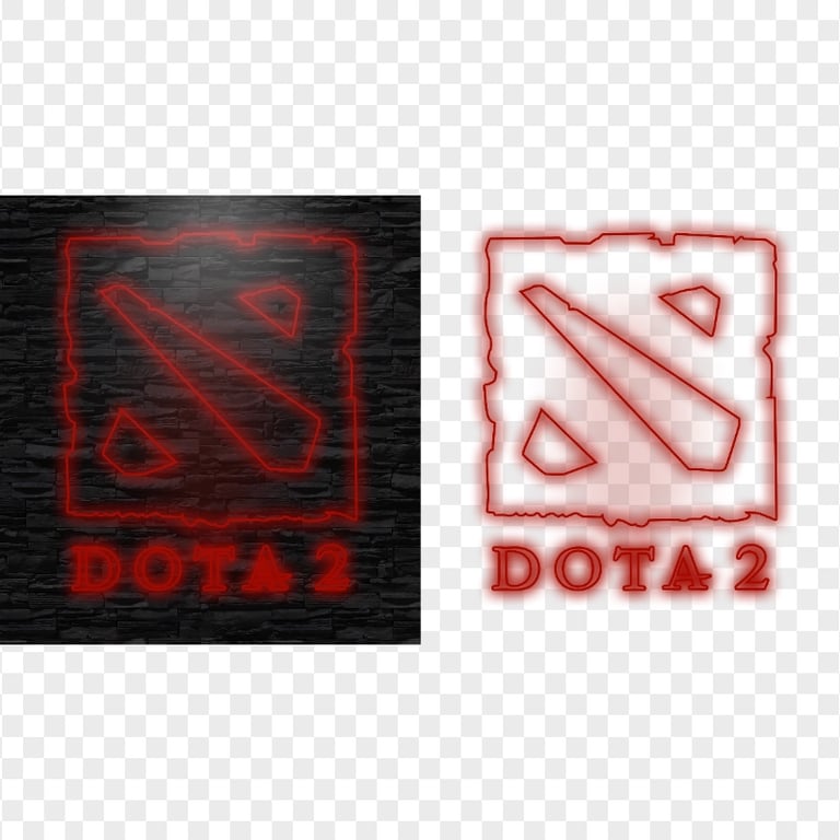 HD Red Neon Dota 2 Logo PNG | Citypng