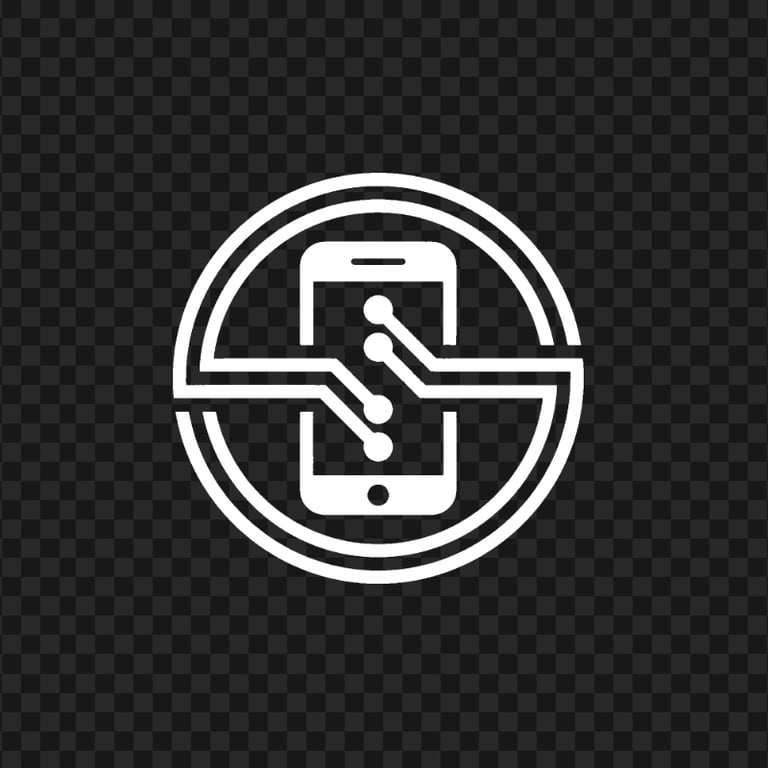 HD White Phone Round Circle Logo Transparent PNG | Citypng