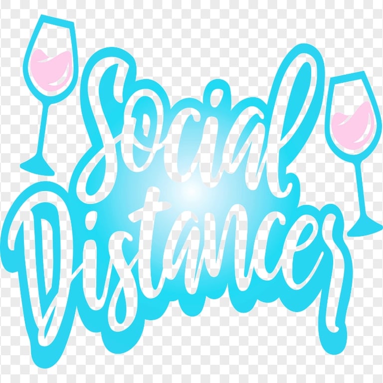 Turquoise Social Distance Logo Safety Icon Vector | Citypng