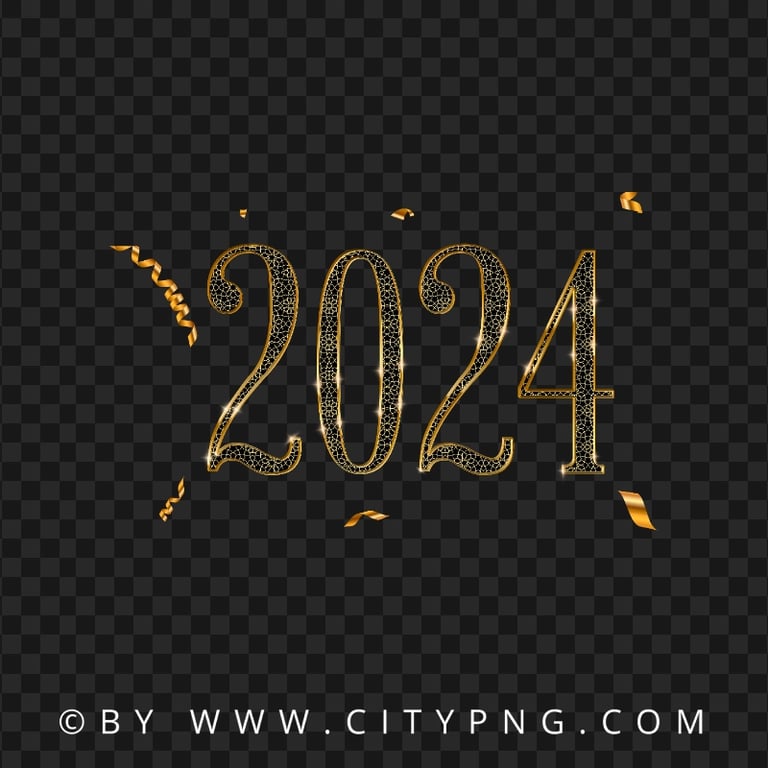 2024 Creative Golden Text Lettering PNG | Citypng
