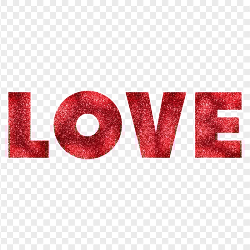 Love red glitter text | Citypng