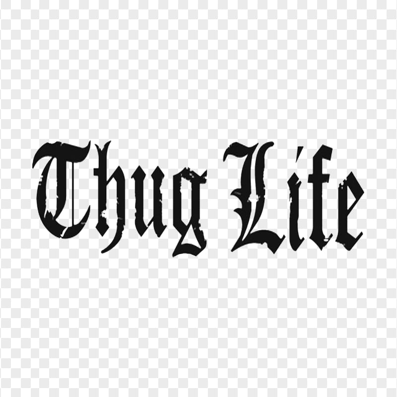 Thug Life Tattoo Logo Typography Sticker | Citypng