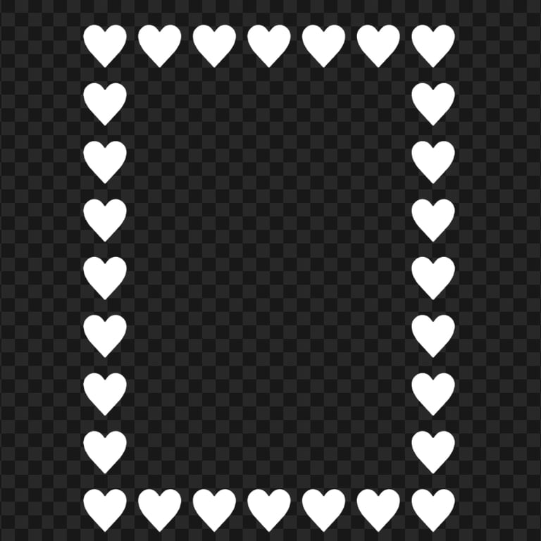 HD White Hearts Emoji Vertical Frame PNG | Citypng