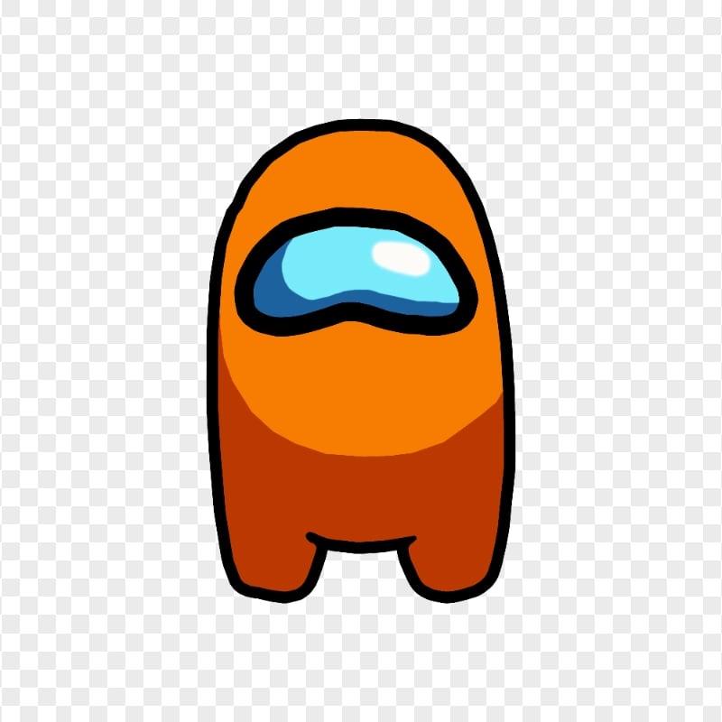 HD Orange Among Us Crewmate Character Front View PNG | Citypng
