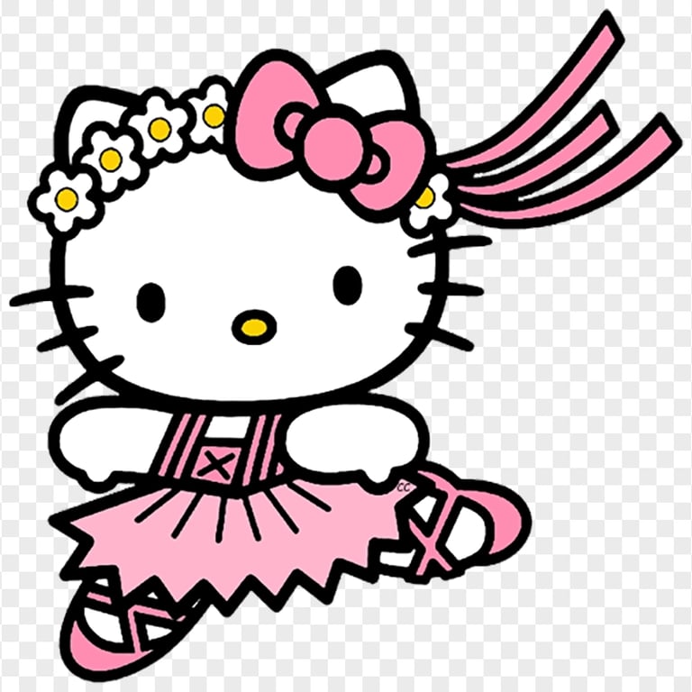 Sweet Hello Kitty Ballet Dancer Transparent Background | Citypng