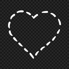 HD White Line Heart Hand Drawn PNG | Citypng