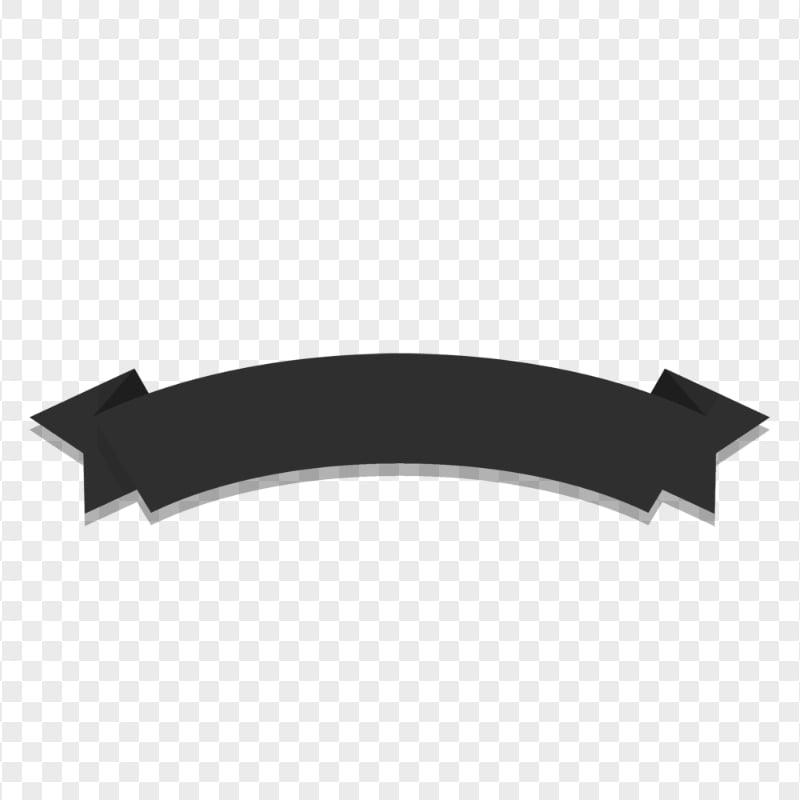 Black Graphic Ribbon Banner Transparent PNG | Citypng