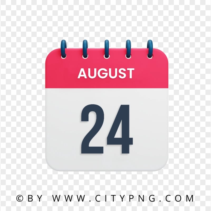 August 24th Date Vector Calendar Icon HD Transparent PNG | Citypng