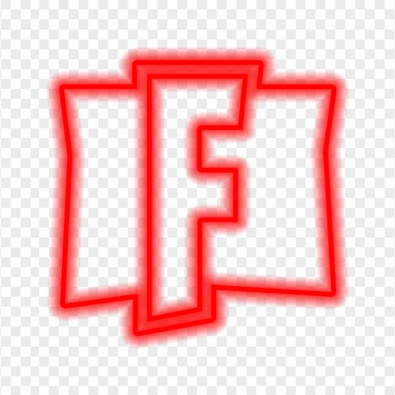 HD Fortnite Red Neon F Logo Letter PNG | Citypng