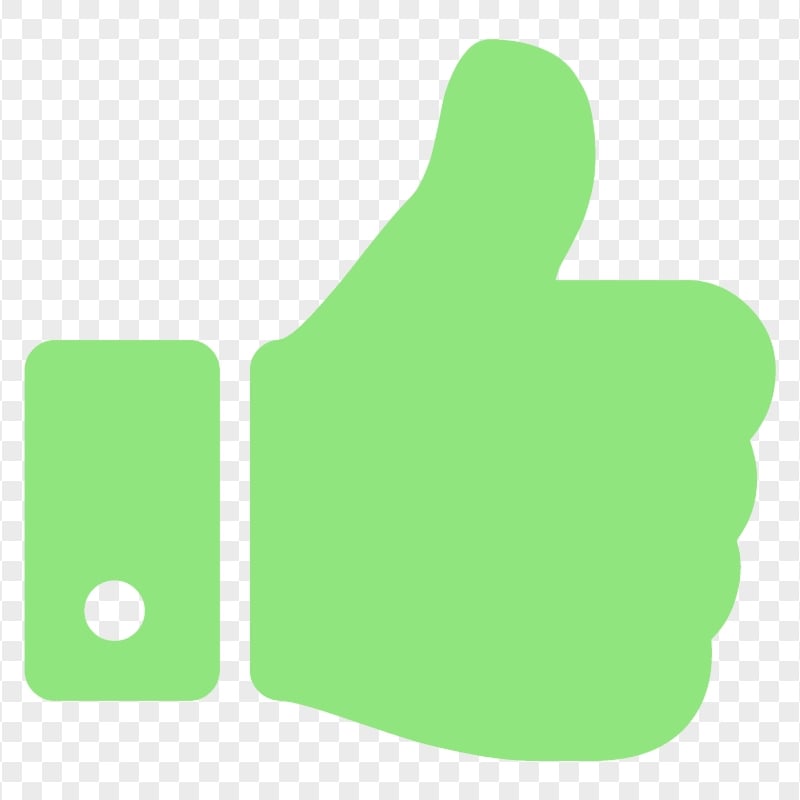 Download Like Good Thumb Up Flat Green Icon PNG | Citypng