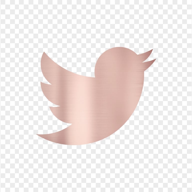 HD Rose Gold Twitter Bird Logo Icon PNG | Citypng