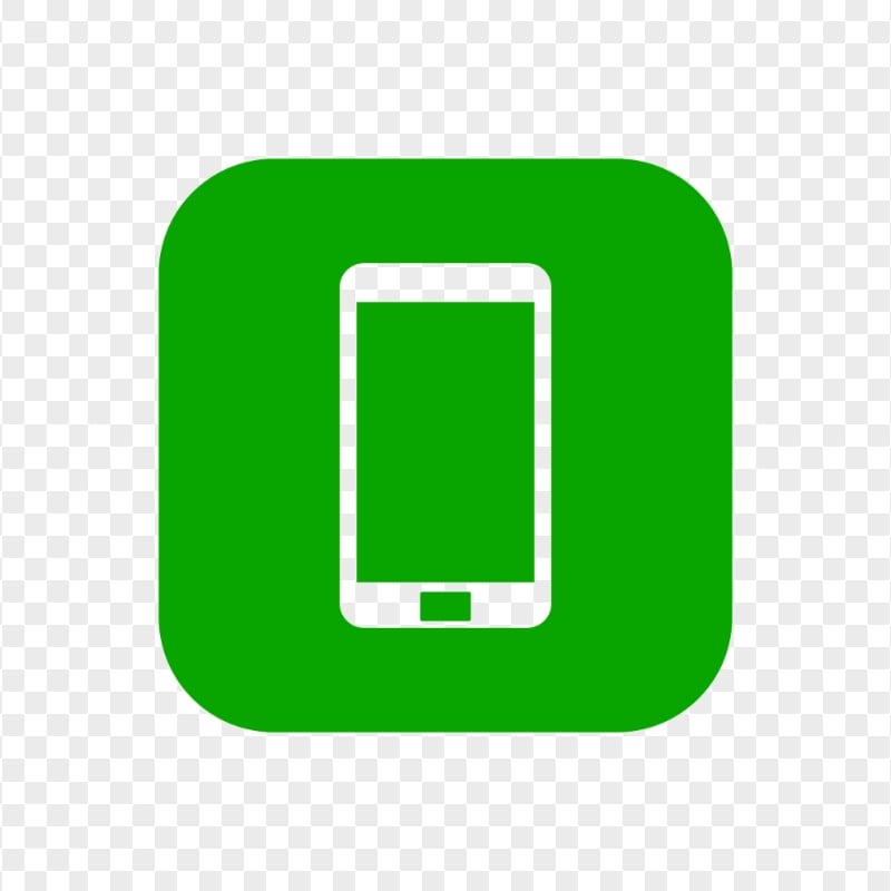 HD Green Square Modern Smartphone Icon Transparent PNG | Citypng