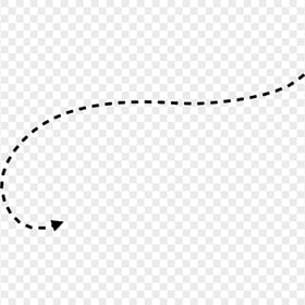 Dashed Curved White Arrow | Citypng