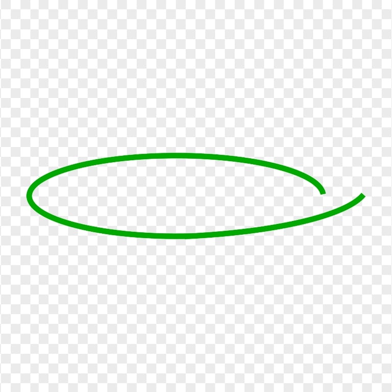 Green Marker Sketch Oval Circle PNG | Citypng