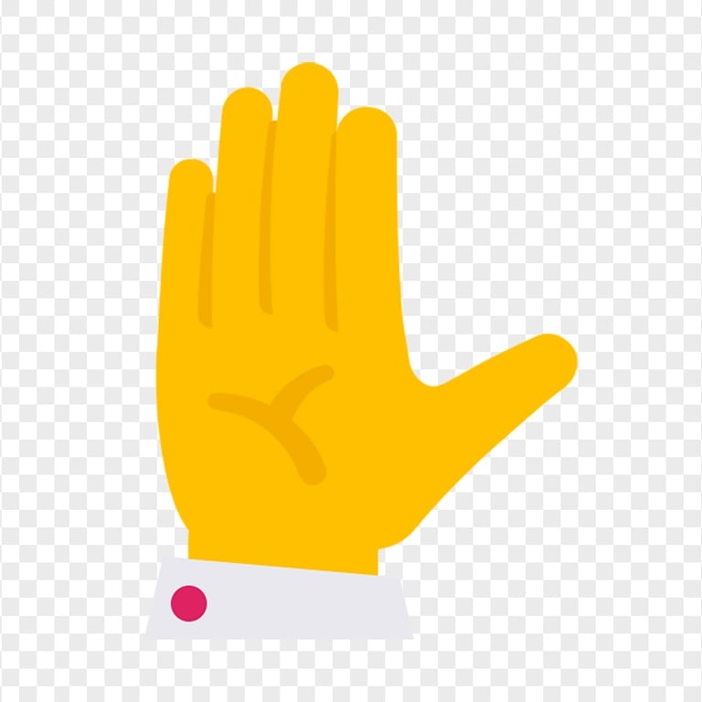 Raised Stop Hand Emoji Vector Clipart PNG | Citypng