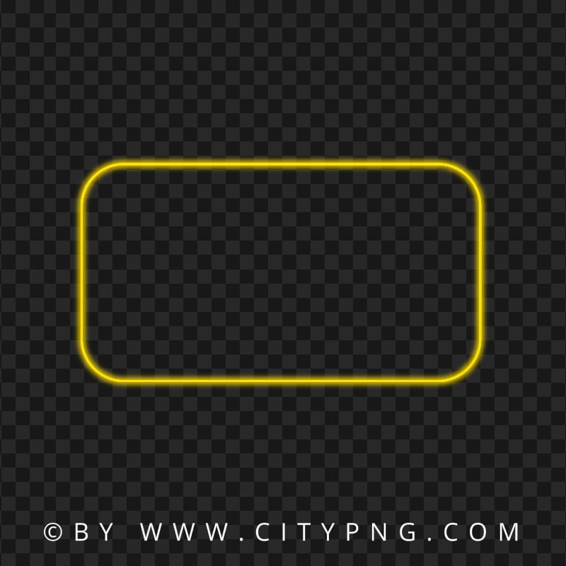 HD Rectangle Neon Yellow Frame Transparent PNG | Citypng